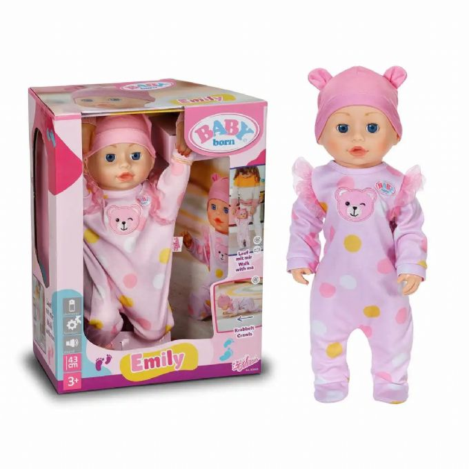 BABY born Emily Walk with Me - 43 cm duk - Baby Born dukke 838426 Shop